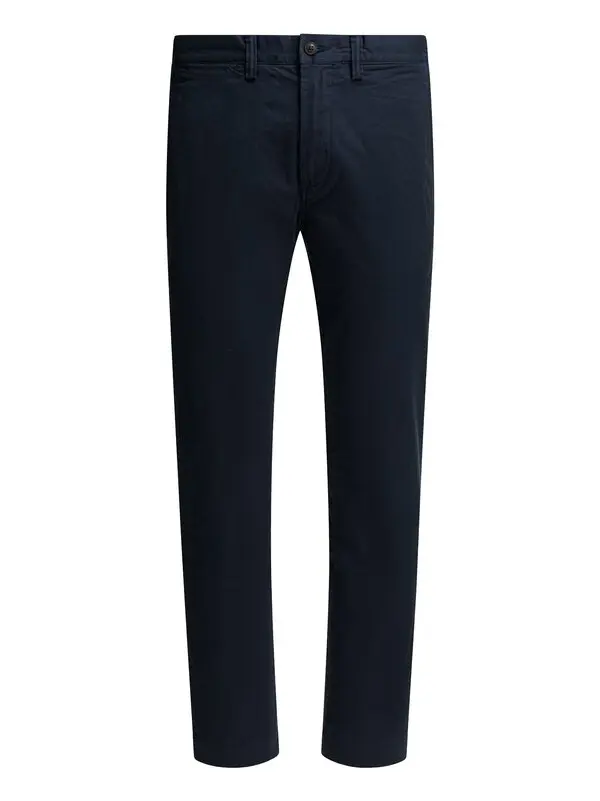 Polo Ralph Lauren Logo Patch Straight-leg Trousers - Navy Blue