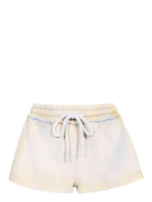 Off-White Drawstring High-waisted Logo Shorts - White