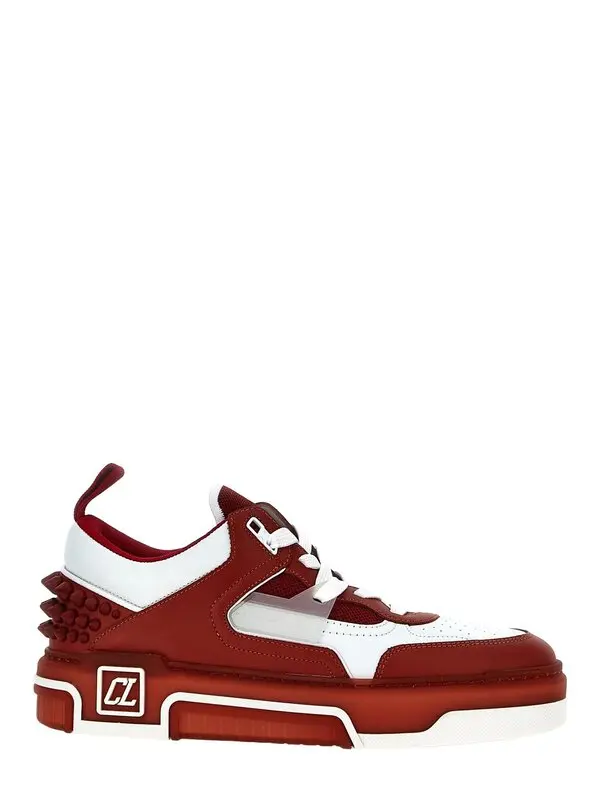 CHRISTIAN LOUBOUTIN Astroloubi Flat Lace-up Sneakers - Red