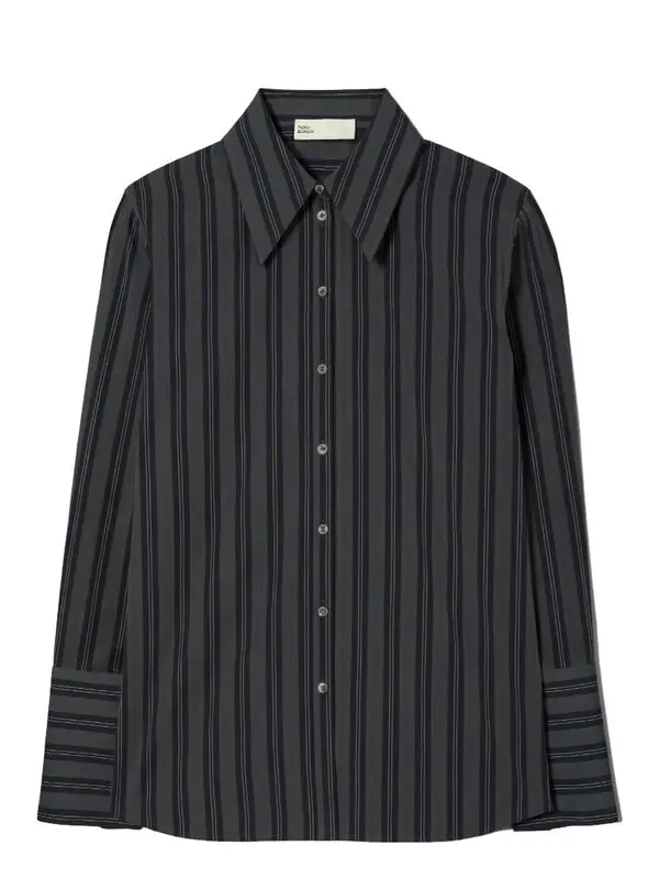 Tory Burch Striped Button-up Shirt - Blue