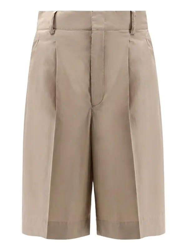 Soeur Imogen Pleated Knee-length Shorts - Nude