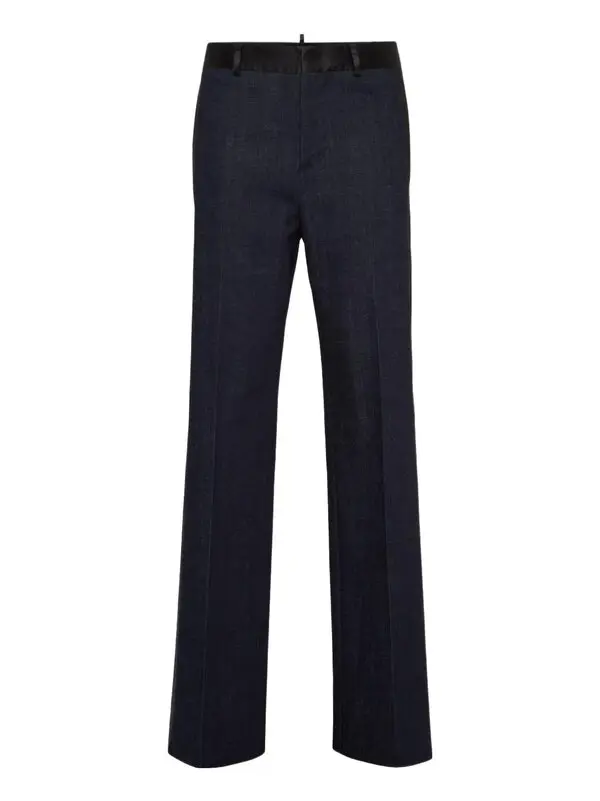 Dsquared2 Mid-rise Pleated Tailored Trousers - Black