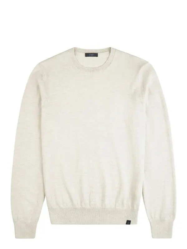 FAY Crew Neck Knitted Sweater - White