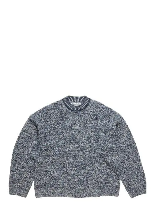 Acne Studios Crewneck Jacquard Jumper - Blackbird Blue/multicolour