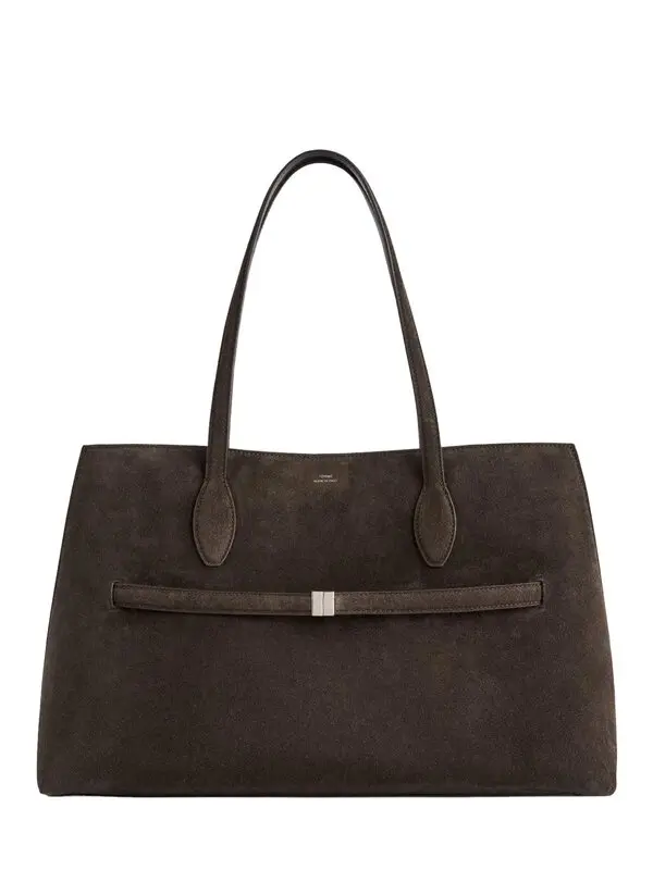 TOTEME Logo Embossed Lounge Tote Bag - Brown