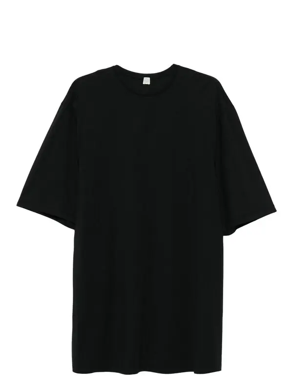 TOTEME Crewneck T-shirt With Short Sleeves - Black