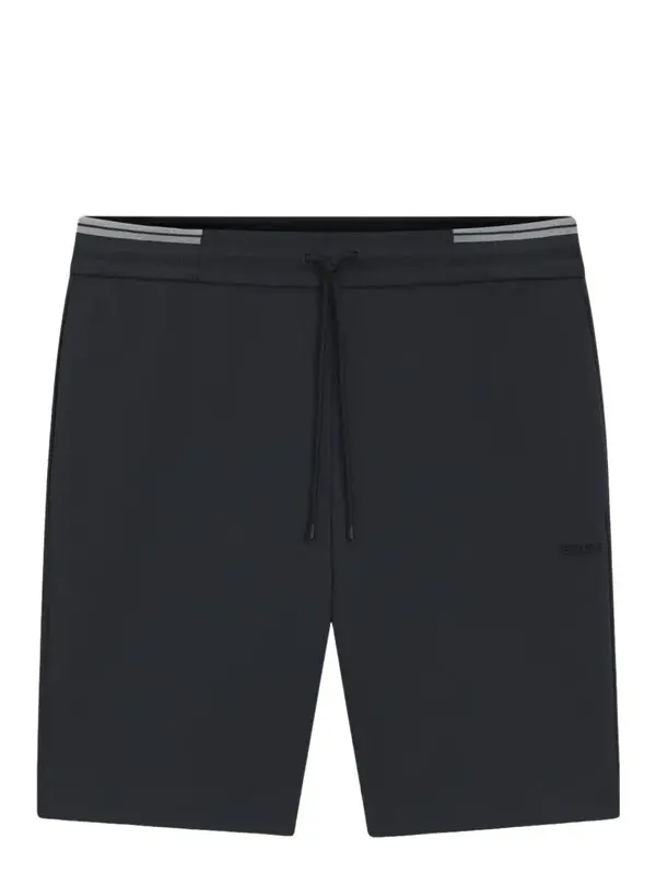 Hugo Boss Drawstring Track Shorts With Logo Detail - Black