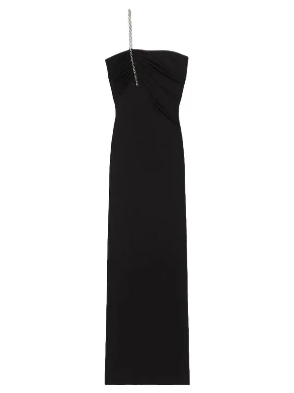 Givenchy G Chain One-shoulder Maxi Dress - Black