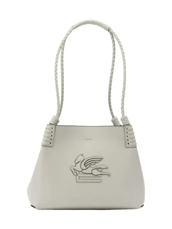 Etro Libra Logo Patch Shoulder Bag - White