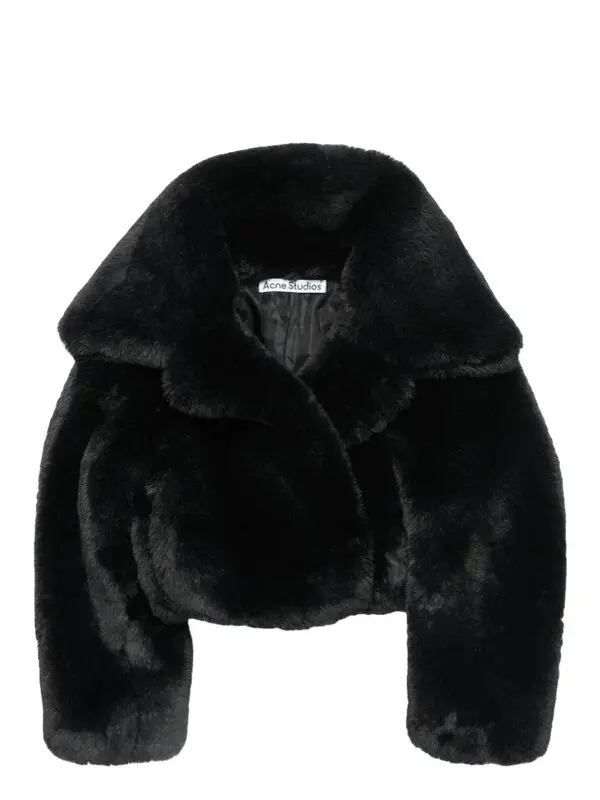 Acne Studios Fluffy Faux Fur Jacket - Black