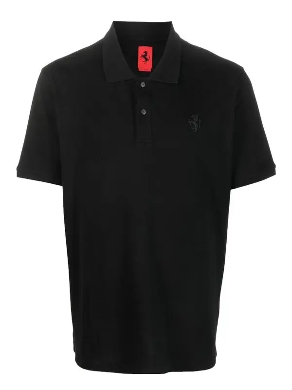 FERRARI Prancing Horse Polo Shirt - Black