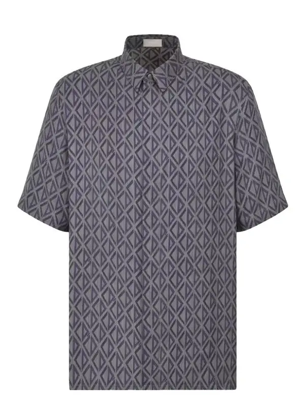 Dior Cd Diamond Short-sleeved Shirt - Gray