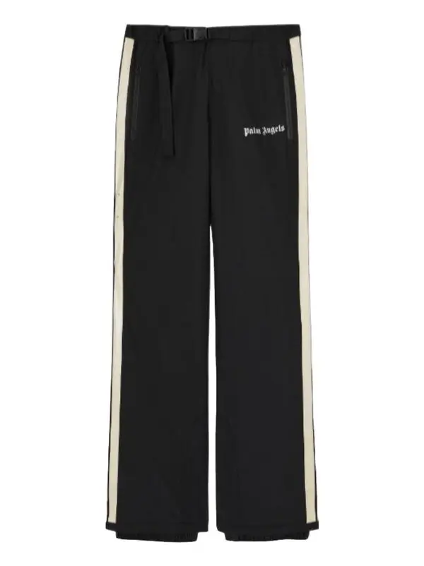 Palm Angels Logo Printed Track Ski Pants - Black
