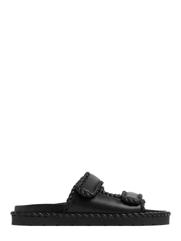 Bottega Veneta Jack Flat Mules With Braided Detailing - Black