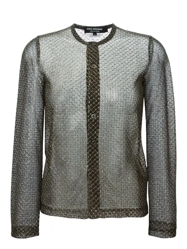 Junya Watanabe Metallic Sheen Cardigan - Gray