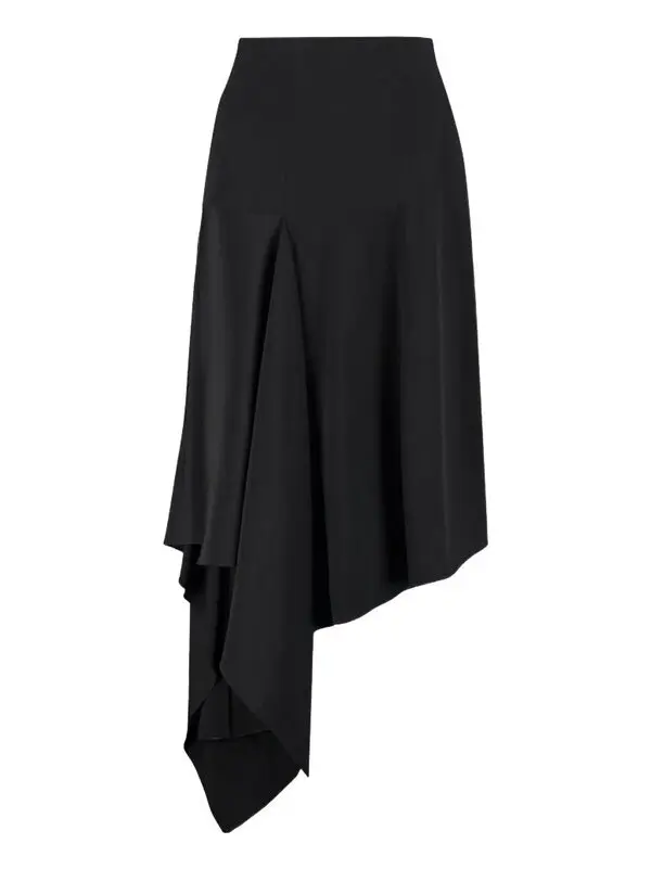 Givenchy Asymmetric Midi Skirt - Black