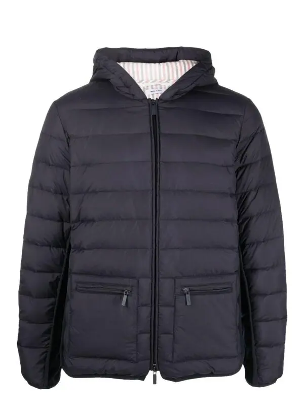 Thom Browne Padded Hooded Down Jacket - Navy Blue