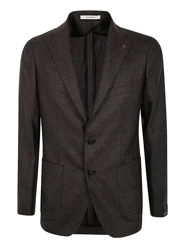 Tagliatore Brooch-detail Blazer - Black