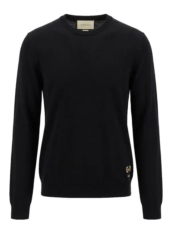 Gucci Embroidered Crewneck Sweater - Black