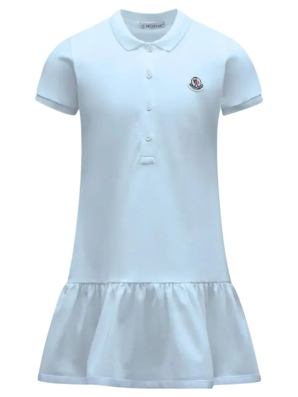 Moncler Logo Patch Short Sleeve Dress - Blue