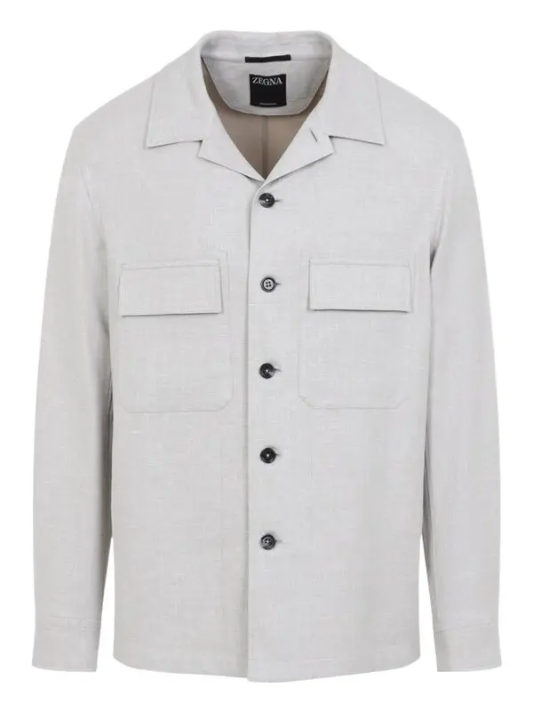 Zegna Overshirt Pocket Shirt - White