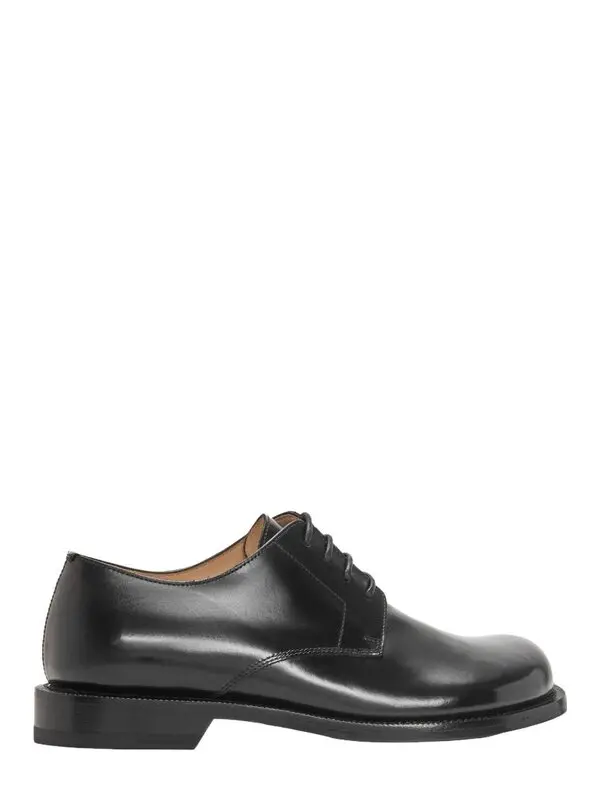 Loewe Lace-up Derby Shoes With Exaggerated Round Toes - Black