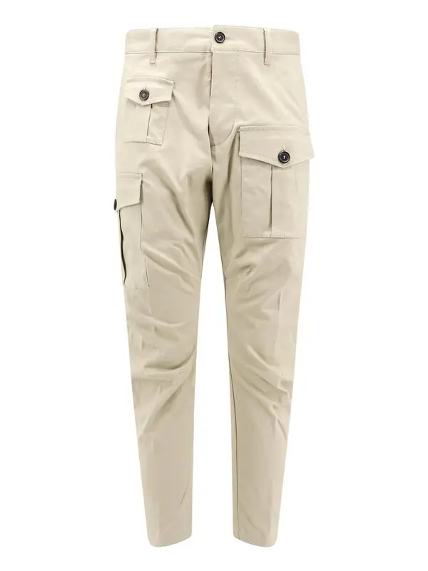 Dsquared2 Cargo Pants With Button Details - Nude