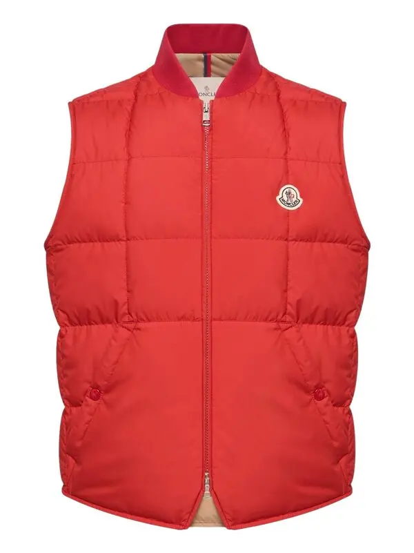 Moncler Elberton Quilted Down Vest - Red