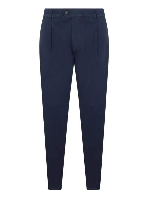 Eleventy Pleated Regular-fit Trousers - Blue
