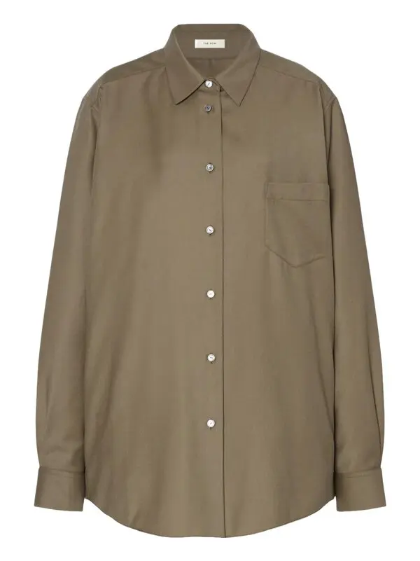 THE ROW Pino Long-sleeved Shirt - Military Beige