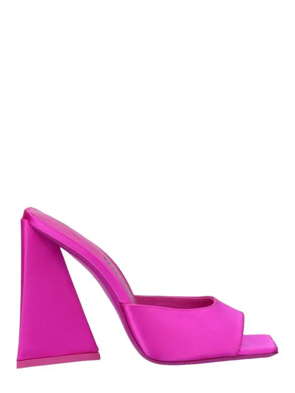 Attico Devon Square-toe Satin Mules - Pink