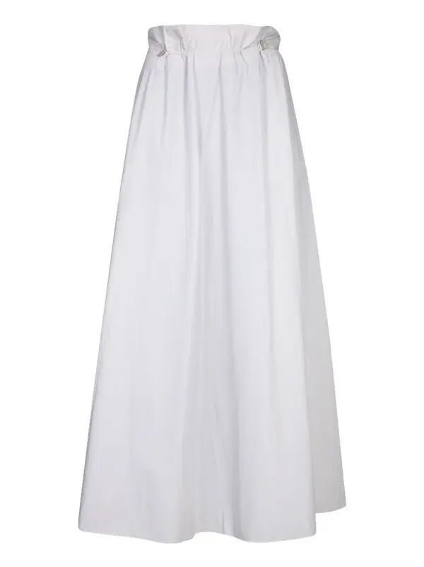 Herno Gathered Detail Midi Skirt - White