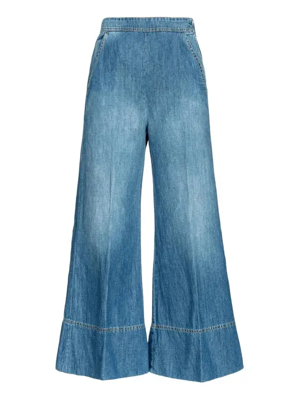 Pinko Denim Palazzo Jeans - Blue