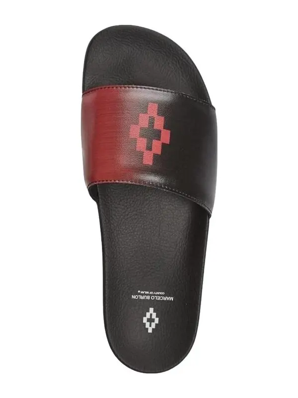 MARCELO BURLON COUNTY OF MILAN Logo Slides - Black