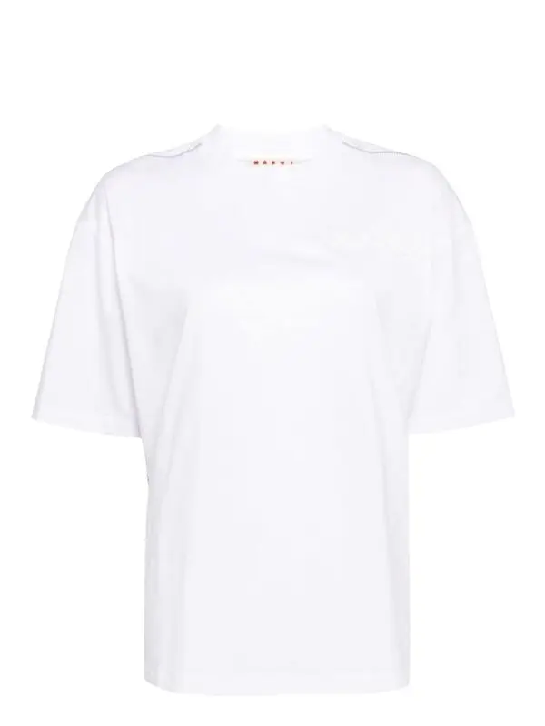 Marni Logo Print Round Neck Shirt - White