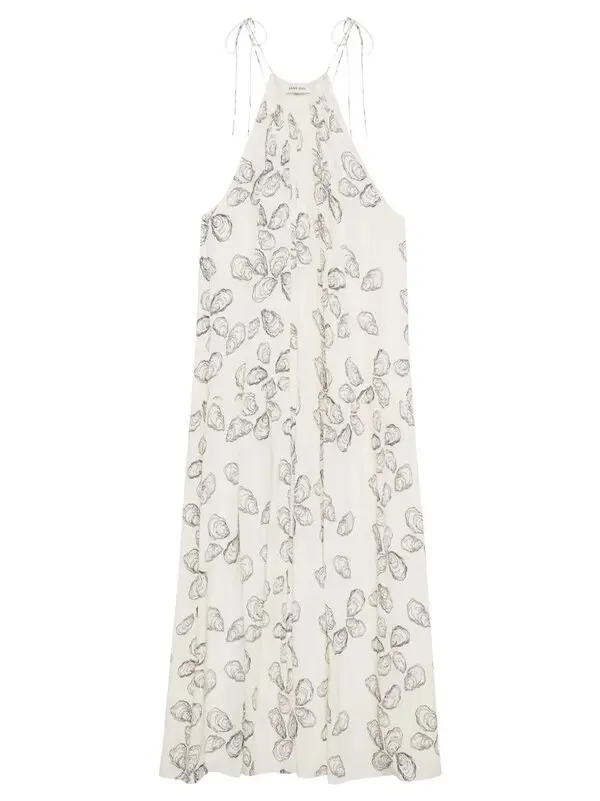 ANINE BING Santana Maxi Dress With Graphic Pattern - White