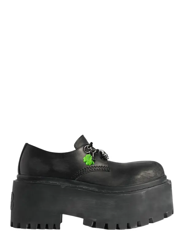 Balenciaga Strike Platform Derby Lace-up Shoes - Black