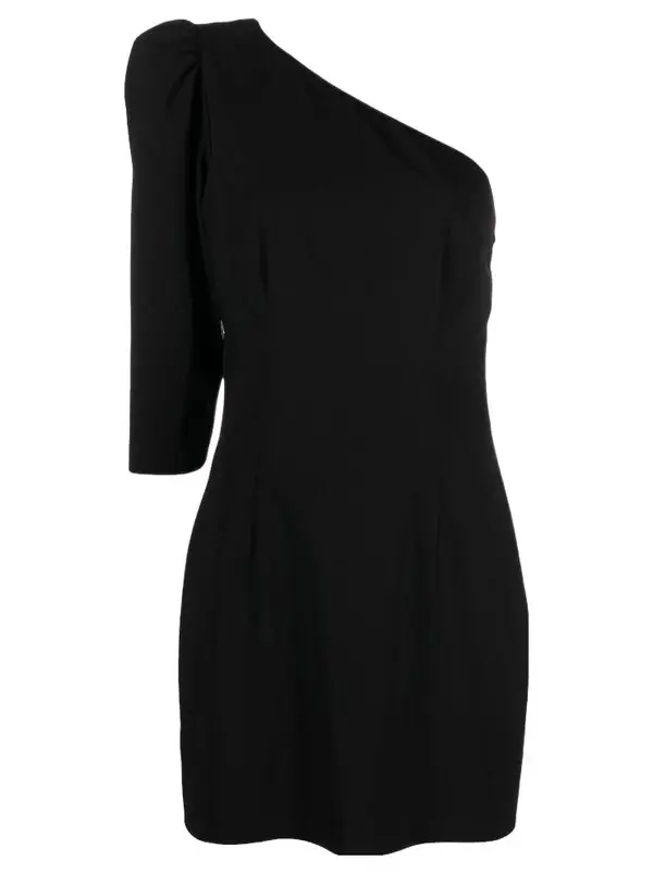 Dsquared2 One-shoulder Frill Detail Mini Dress - Black