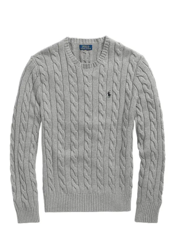 Polo Ralph Lauren Cable-knit Crewneck Jumper - Grey