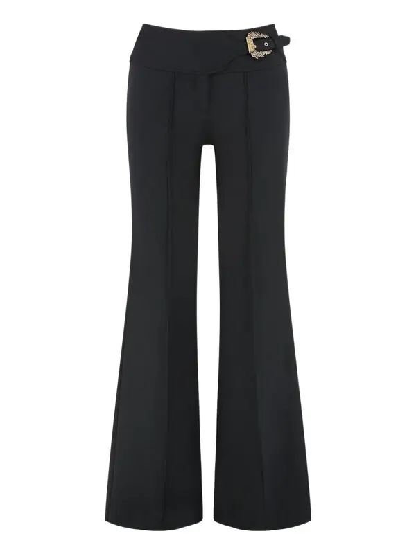 Versace Belted Flare Trousers - Black