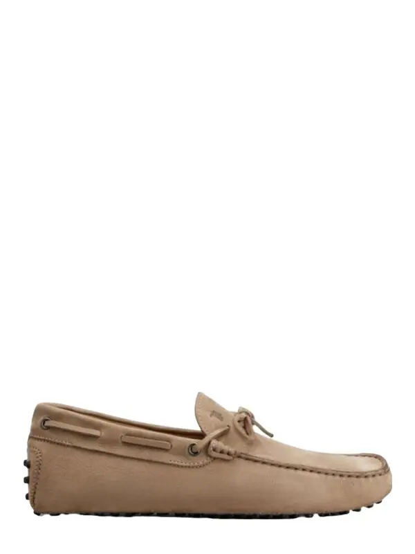 TOD'S Round Toe Slip-on Loafers With Braided Detail - Brown