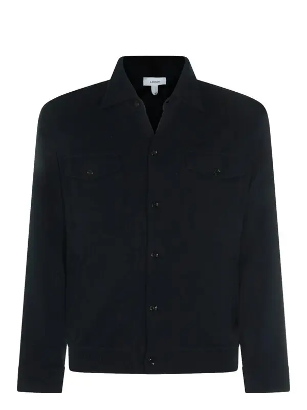 LARDINI Button-up Shirt Jacket - Black