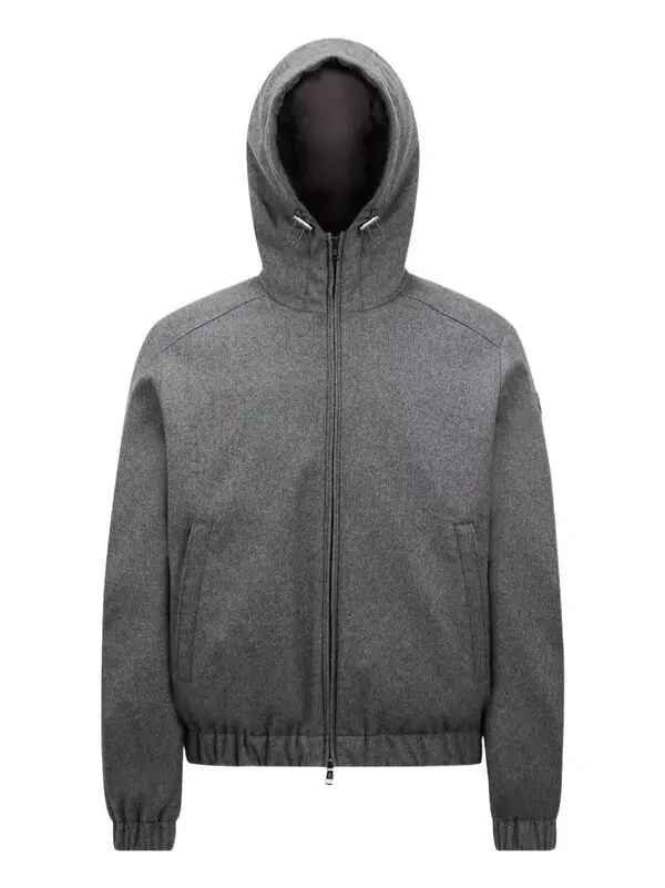 Moncler Zip-up Hooded Jacket - Dark Grey