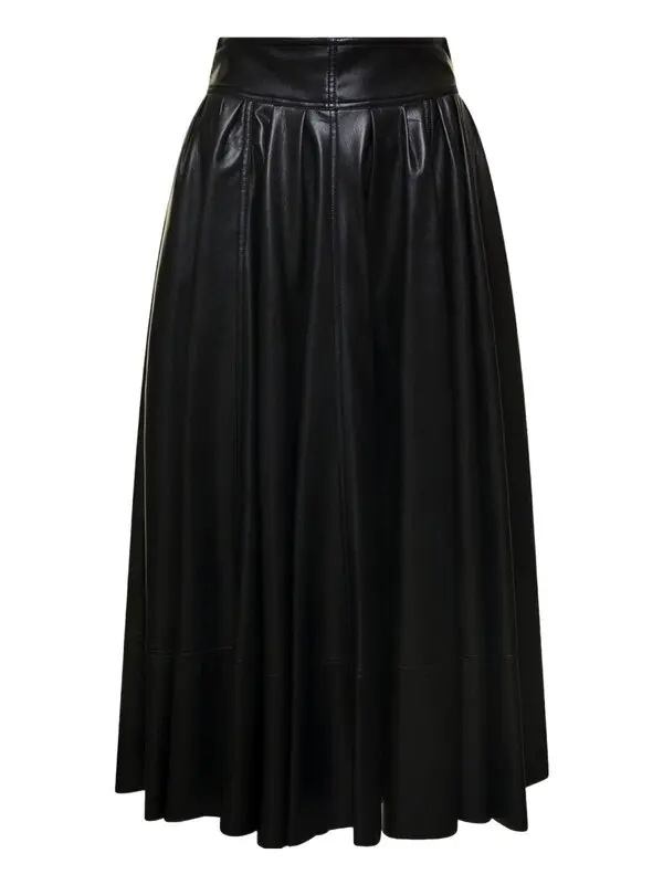Philosophy Di Lorenzo Serafini High Waist Flared Long Skirt - Black