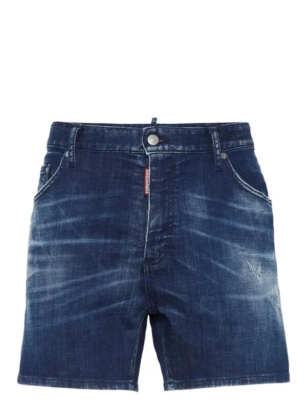 Dsquared2 Dark Milky Way Wash Bro Jean Shorts - Blue