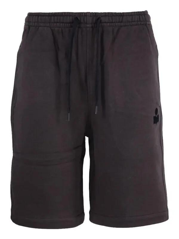Isabel Marant Étoile Logo Embroidered Drawstring Shorts - Black