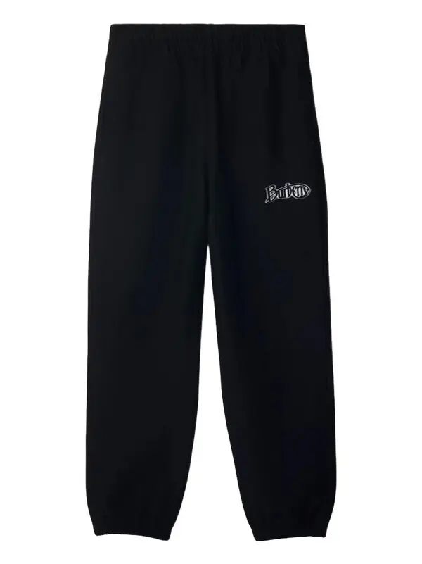 Burberry Logo Printed Jogging Pants - Coal