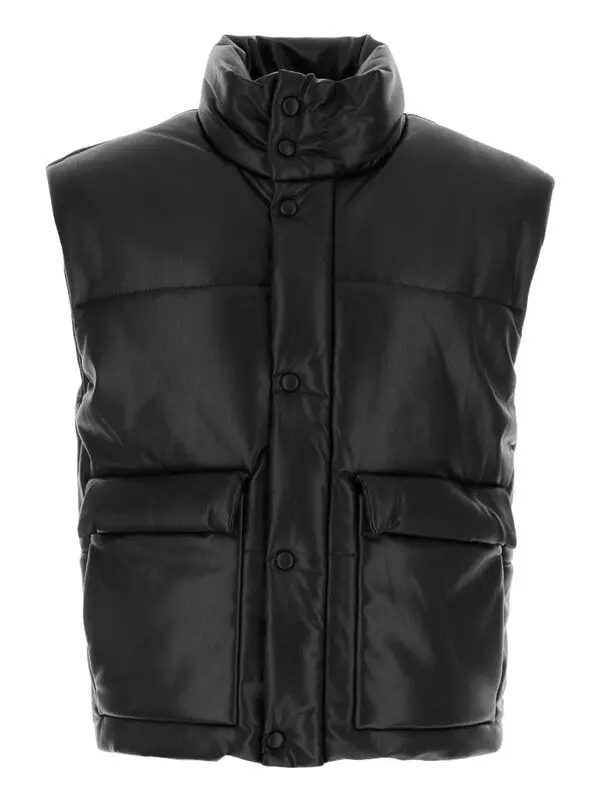 Nanushka Puffer Leather Vest - Black