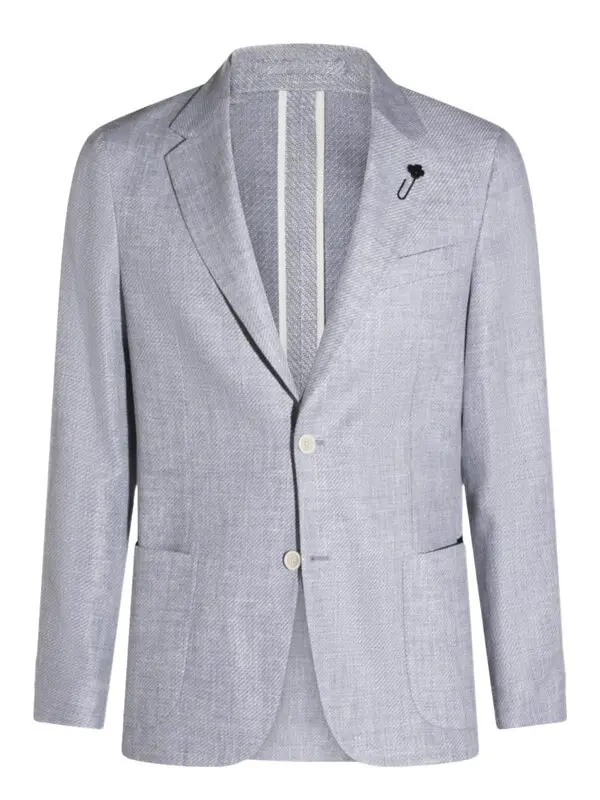LARDINI Single-breasted Tailored Blazer - Gray