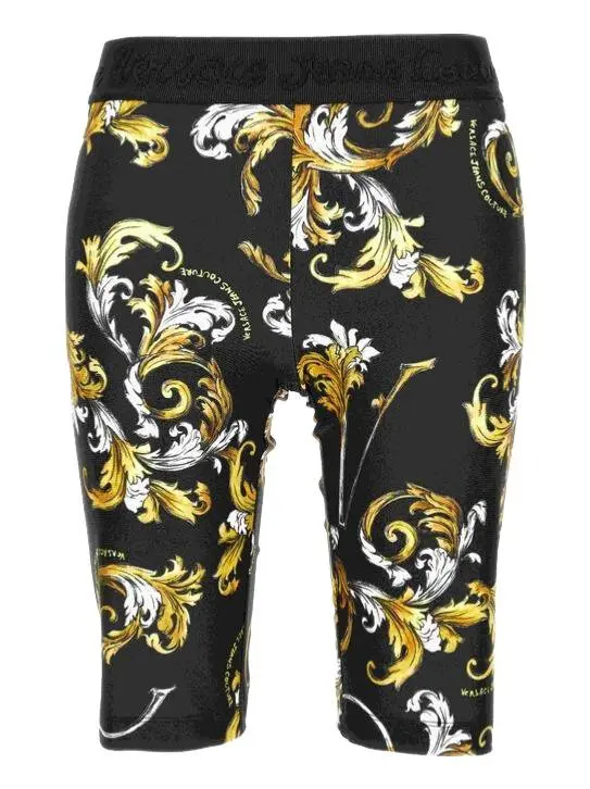Versace Barocco Printed Cycling Shorts - Black